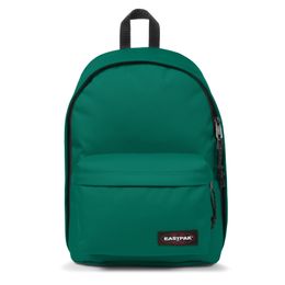 Freizeitrucksack Eastpak "OUT OF OFFICE", Gr. B/H/T: 29,5cm x 44cm x 22cm, dunkelgr&uuml;n, Textil, unifarben, Rucks&auml;cke Freizeitrucksack, Unisex Schulrucksack, Businessrucksack mit Logo-Aufn&auml;her