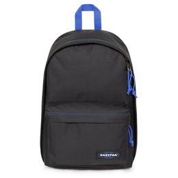 Freizeitrucksack Eastpak "OUT OF OFFICE", Gr. B/H/T: 29,5cm x 44cm x 22cm, schwarz, blau, Textil, Rucks&auml;cke Freizeitrucksack, Unisex Schulrucksack, Businessrucksack mit Logo-Aufn&auml;her