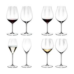 Weinglas "Gl&auml;serset Performance 8er Set transparent", bunt (transparent), B:2cm H:2cm, Glas, RIEDEL THE WINE GLASS COMPANY, Trinkgef&auml;&szlig;e, Weinglas, Sp&uuml;lmaschinenfest