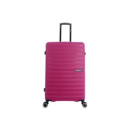 Koffer Saxoline "Fiesta", Gr. B/H/T: 51cm x 77cm x 30cm, pink (fuchsia), Polypropylen, Koffer, aus robustem Polypropylen