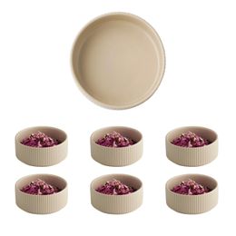 Schale APS "THE GRID", sand, B:14cm H:6cm T:14cm &Oslash;:14cm, Porzellan, Sch&uuml;sseln, Schale, Porzellan, stapelbar