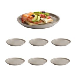 Teller APS "SNUG", taupe, B:20,5cm H:2cm L:20,5cm &Oslash;:20,5cm, Porzellan, Speiseteller, &Oslash; 20,5 cm, H: 2 cm, Porzellan, 6 St&uuml;ck