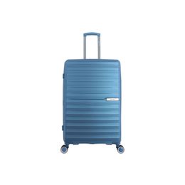 Koffer Saxoline "Resort", Gr. B/H/T: 48cm x 74cm x 31,5cm, blau, Polypropylen, Koffer, mit robustem Halbaluminium-Trolleysystem