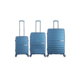 Koffer Saxoline "Resort", Gr. B/H/T: 51cm x 77cm x 30cm, blau, Polypropylen, Koffer, aus robustem Polypropylen