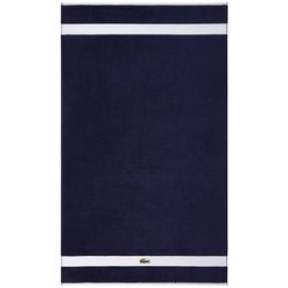 Badetuch Lacoste "LCASUAL", marine, B:90cm L:150cm, Frottier, Obermaterial: 100% Baumwolle, Handt&uuml;cher, Badetuch, mit Label-Applikationen