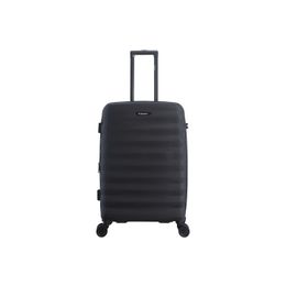 Koffer Saxoline "Flow", Gr. B/H/T: 53cm x 79cm x 29cm, schwarz, Koffer, aus robustem ABS/PC-Material