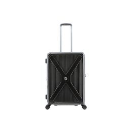 Koffer DISCOVERY "Crossroad", Gr. B/H/T: 45cm x 66cm x 25,5cm, schwarz, Polyester, Koffer, aus robustem Polycarbonate Material