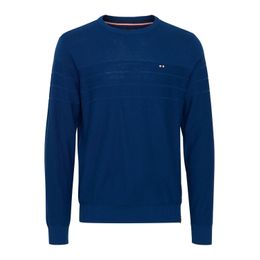 Rundhalspullover FQ1924 "Strickrundhalspullov FQSaban", Herren, Gr. L, blau (navy peony), Obermaterial: 50% Baumwolle CO. 50% Polyacryl PAN., Pullover Rundhalspullover