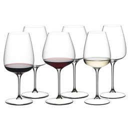 Gl&auml;ser-Set "Weingl&auml;ser-Set Grape 6er Set transparent", bunt (transparent), B:2cm H:2cm &Oslash;:10,3cm, Glas, RIEDEL THE WINE GLASS COMPANY, Trinkgef&auml;&szlig;e, Sp&uuml;lmaschinengeeignet