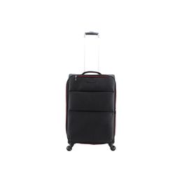 Koffer Saxoline "Adorer", Gr. B/H/T: 49cm x 69cm x 27cm, grau (anthrazit), Polyester, Koffer, aus einem hochwertigen Polyester-Material