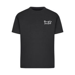T-Shirt Merchcode "Merchcode Ladies Japanese Ramen Tee", Damen, Gr. M, schwarz, 100% Baumwolle, bedruckt, oversize, Rundhals, Shirts T-Shirt