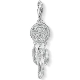 Charm-Einh&auml;nger Thomas Sabo "Traumf&auml;nger Herzen", silber (silberfarben, wei&szlig;, wei&szlig;), Charms, Damen, Silber 925 (recycelt), mit Zirkonia