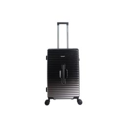 Koffer Saxoline "Elite Trunk", Gr. B/H/T: 41cm x 65cm x 33cm, silber (schwarz, silberfarben), Koffer, aus robustem ABS/PC-Material