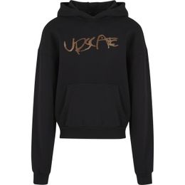 Kapuzensweatshirt "Upscale by Mister Tee Giza Oversize Hoodie", Damen, Gr. XS, schwarz, 100% Baumwolle, UPSCALE BY MISTER TEE, bedruckt, Sweatshirts