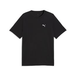 T-Shirt Puma "Evostripe T-Shirt Herren", Herren, Gr. L, schwarz, Obermaterial: 35% Viskose, 65% Polyester. Seitenpartie: 65% Polyester, 35% Viskose, clean, regular fit, Rundhals, Shirts T-Shirt