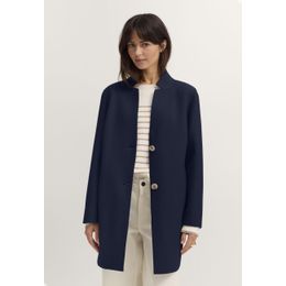 Wollmantel Bugatti "Regular Fit", Damen, Gr. 34, 390, marine, 100% Wolle, unifarben, regular fit, M&auml;ntel, aus reiner italienischer Wolle