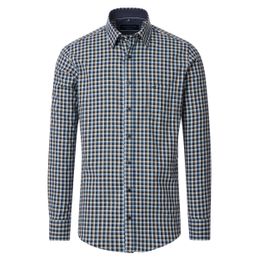 Langarmhemd Casamoda "Casamoda Freizeithemd kariert", Herren, Gr. L, Normalgr&ouml;&szlig;en, blau, 100% Baumwolle, kariert, comfort fit, Hemden