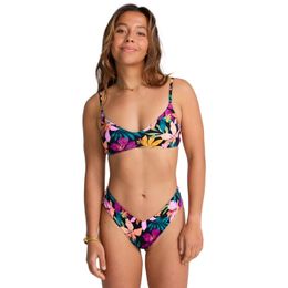 Bandeau-Bikini-Top Billabong "Sol Searcher", Damen, Gr. XS, Cup B, bunt (night tropical), Obermaterial:78% Nylon, 22% Elasthan., Bikini-Oberteile
