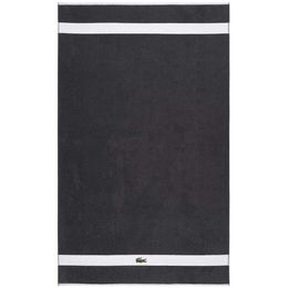 Badetuch Lacoste "LCASUAL", bitume, B:90cm L:150cm, Frottier, Obermaterial: 100% Baumwolle, Handt&uuml;cher, Badetuch, mit Label-Applikationen