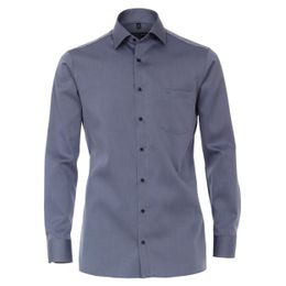Businesshemd Casamoda "Casamoda Businesshemd extra langer Arm 72cm uni", Herren, Gr. 44, Normalgr&ouml;&szlig;en, blau (graues mittelblau), 100% Baumwolle, unifarben, comfort fit, Hemden