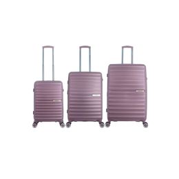 Koffer Saxoline "Resort", Gr. B/H/T: 48cm x 74cm x 31,5cm, lila (purpurviolett), Polypropylen, Koffer, aus robustem Polypropylen