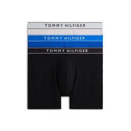 Boxer "3P BOXER BRIEF", Herren, Gr. L (52), 3 Stk., sortiert, Jersey, Obermaterial: 95% Baumwolle, 5% Elasthan, Tommy Hilfiger Underwear, unifarben, k&ouml;rpernah, Unterhosen, mit l&auml;ngerem Bein