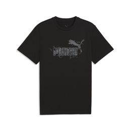 T-Shirt Puma "Camo T-Shirt Herren", Herren, Gr. L, schwarz, Obermaterial: 100% Baumwolle. Rippe: 29% Polyester, 71% Baumwolle, regular fit, Rundhals, Shirts T-Shirt