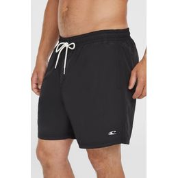 O`Neill Badeshorts O'NEILL "O'NEILL VERT 16'' SWIMSHORTS", Herren, Gr. L, N-Gr, schwarz (schwarz out), Obermaterial: 100% Polyamid, Badehosen Badeshorts, mit seitlichen Eingrifftaschen und Ges&auml;&szlig;tasche, mit Stickerei am Bein