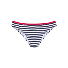 Bikini-Hose s.Oliver "Elain", Damen, Gr. 34, N-Gr, blau (marine, wei&szlig;), Recycling-Polyamid, geringelt, Badehosen Bikini-Hose, im klassischen Streifen-Design