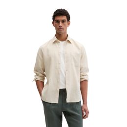 Marc O'Polo Langarmhemd MARC O'POLO "aus reinem Leinen", Herren, Gr. L, Normalgr&ouml;&szlig;en, light oat, Obermaterial: 100% Leinen, unifarben, regular fit normal, Doppelmanschette, Hemden