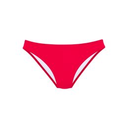 Bikini-Hose s.Oliver "Beverly", Damen, Gr. 34, N-Gr, rot, Recycling-Polyamid, unifarben, Badehosen Bikini-Hose, in klassischen Farben