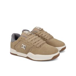 Schn&uuml;rschuh DC Shoes "Central", Herren, Gr. 6,5(38,5), wei&szlig; (tan, sanftes wei&szlig;), Obermaterial: Leder / Futter: Textil / Au&szlig;ensohle: Gummi., Schuhe Schn&uuml;rschuh