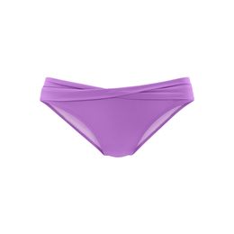 Bikini-Hose s.Oliver "Spain", Damen, Gr. 34, N-Gr, lila, Microfaser, Microfaser, unifarben, Badehosen Bikini-Hose, mit gedrehtem B&uuml;ndchen, Topseller
