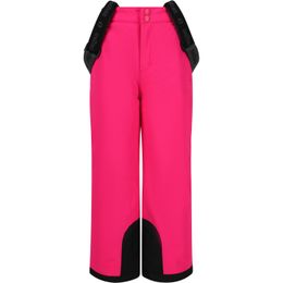 Skihose ZIGZAG "PROVO W-PRO", M&auml;dchen, Gr. 104, EURO-Gr&ouml;&szlig;en, pink, rot, 100% Polyester, unifarben, lang, Hosen Skihose, mit 10.000 mm Wassers&auml;ule