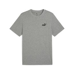 T-Shirt Puma "Essentials Small No. 1 Logo T-Shirt Herren", Herren, Gr. L, medium gray heather, Obermaterial: 100% Baumwolle. Rippe: 80% Baumwolle, 20% Polyester, regular fit, Rundhals, Shirts T-Shirt