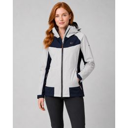 Outdoorjacke LPO "Franja Outdoorjacke", Damen, Gr. 36/38 (M), grau (wind chime), Web, 100% Polyester, regular fit h&uuml;ftbedeckend, verstellbar, Jacken Outdoorjacke