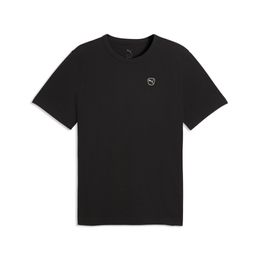 T-Shirt Puma "Essentials Elevated T-Shirt Herren", Herren, Gr. S, schwarz, Obermaterial: 100% Baumwolle. Rippe: 20% Polyester, 80% Baumwolle, clean, regular fit, Rundhals, Shirts T-Shirt