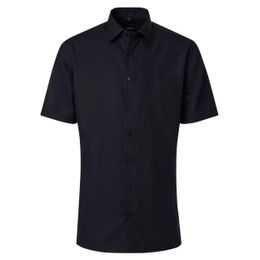 Businesshemd Venti "Venti Businesshemd Kurzarm uni", Herren, Gr. 43, Normalgr&ouml;&szlig;en, tiefschwarz, 100% Baumwolle, unifarben, comfort fit, Hemden