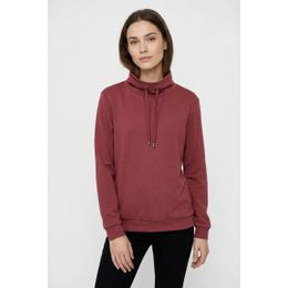 Sweatshirt soyaconcept "SC-BANU 125", Damen, Gr. L, dunkel rot, Sweatware, Obermaterial: 48% Modal, 48% Polyester, 4% Elasthan, unifarben, relaxed fit normal, Rundhals, Rippb&uuml;ndchen, Sweatshirts Sweatshirt, aus Viskosemischung und elastischer Sweatware, Relaxed Fit