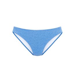 Bikini-Hose s.Oliver "Oana", Damen, Gr. 34, N-Gr, blau, Microfaser, Strukturmuster, Badehosen Bikini-Hose, mit Strukturmuster