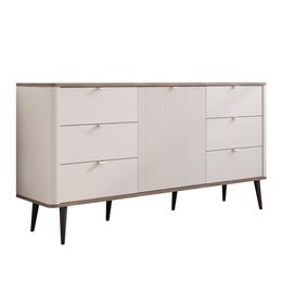 KOMMODE mit Schubladen NAVANI 160 cm Kaschmir Nuss