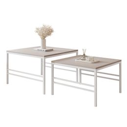 COUCHTISCH Cashmere Wei&szlig;e Rahmen