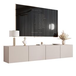 TV-LOWBOARD kaschmir, h&auml;ngend mit LED-Beleuchtung