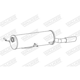 WALKER Endschalld&auml;mpfer 24403 f&uuml;r Peugeot
