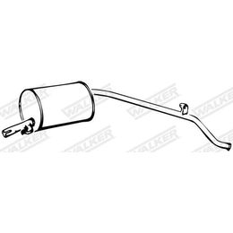 WALKER Endschalld&auml;mpfer 09663 f&uuml;r Fiat