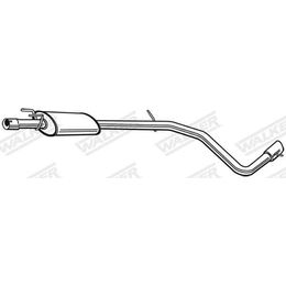 WALKER Mittelschalld&auml;mpfer 23923 f&uuml;r Fiat