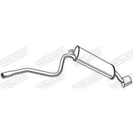 WALKER Endschalld&auml;mpfer 21041 f&uuml;r Fiat