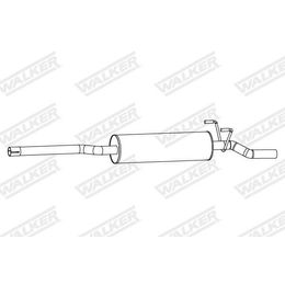 WALKER Mittelschalld&auml;mpfer 25236 f&uuml;r Mercedes