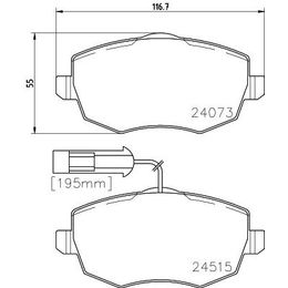 Hella Bremsbelagsatz, Scheibenbremse 8db355012851 f&uuml;r LANCIA