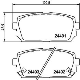 Hella Bremsbelagsatz, Scheibenbremse 8db355012971 f&uuml;r KIA